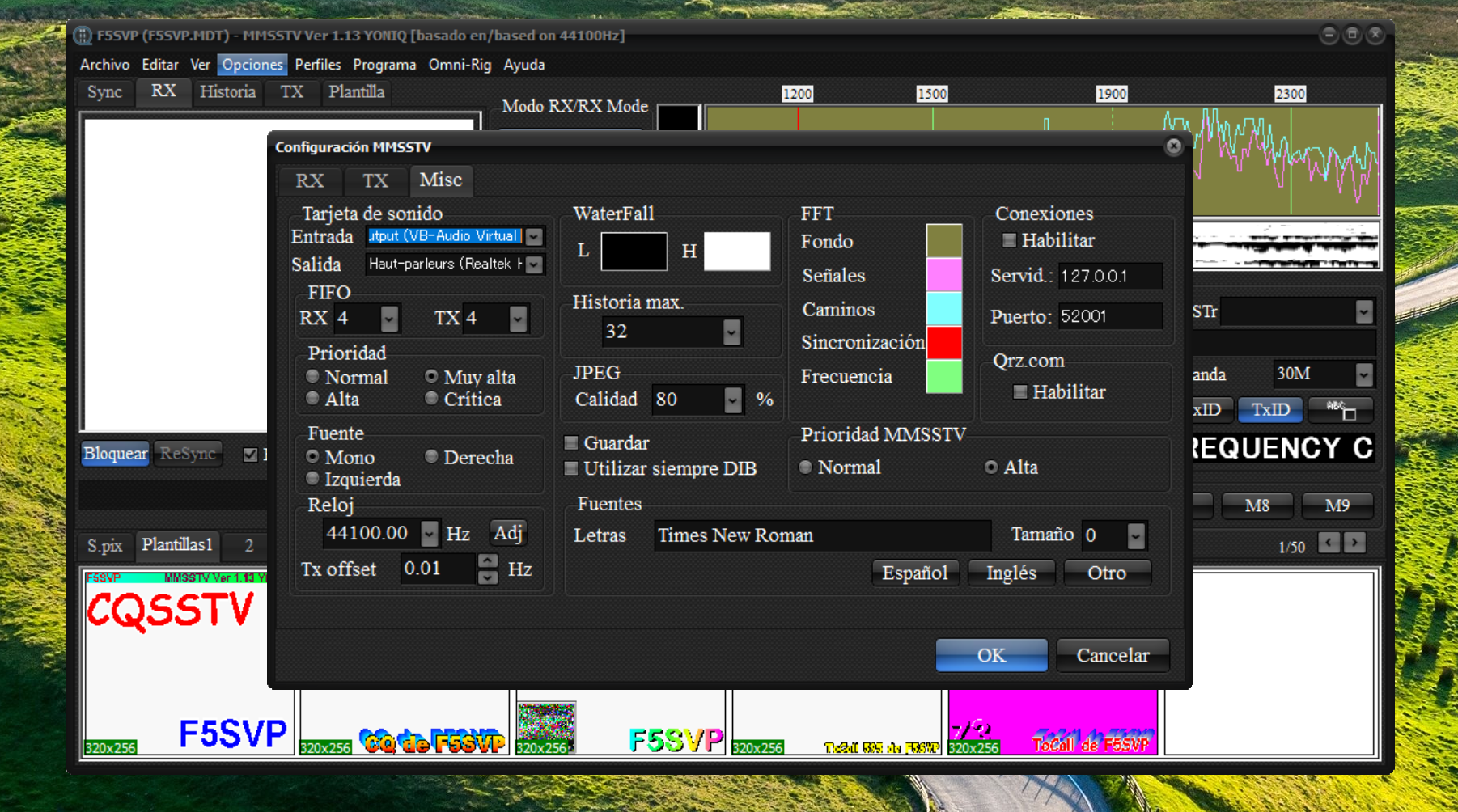 Décodage SSTV via un WedSDR – F5SVP